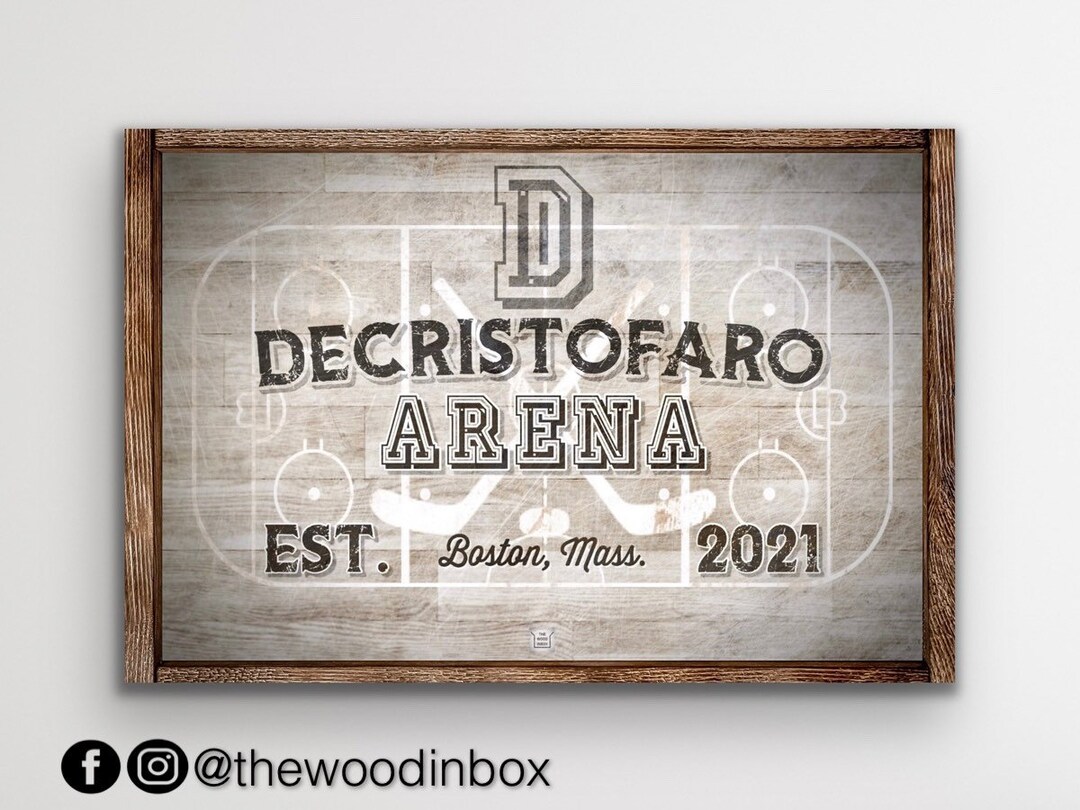 Personalized Hockey Arena Sign Game Room, Man Cave, Bar Decor Farmhouse ...