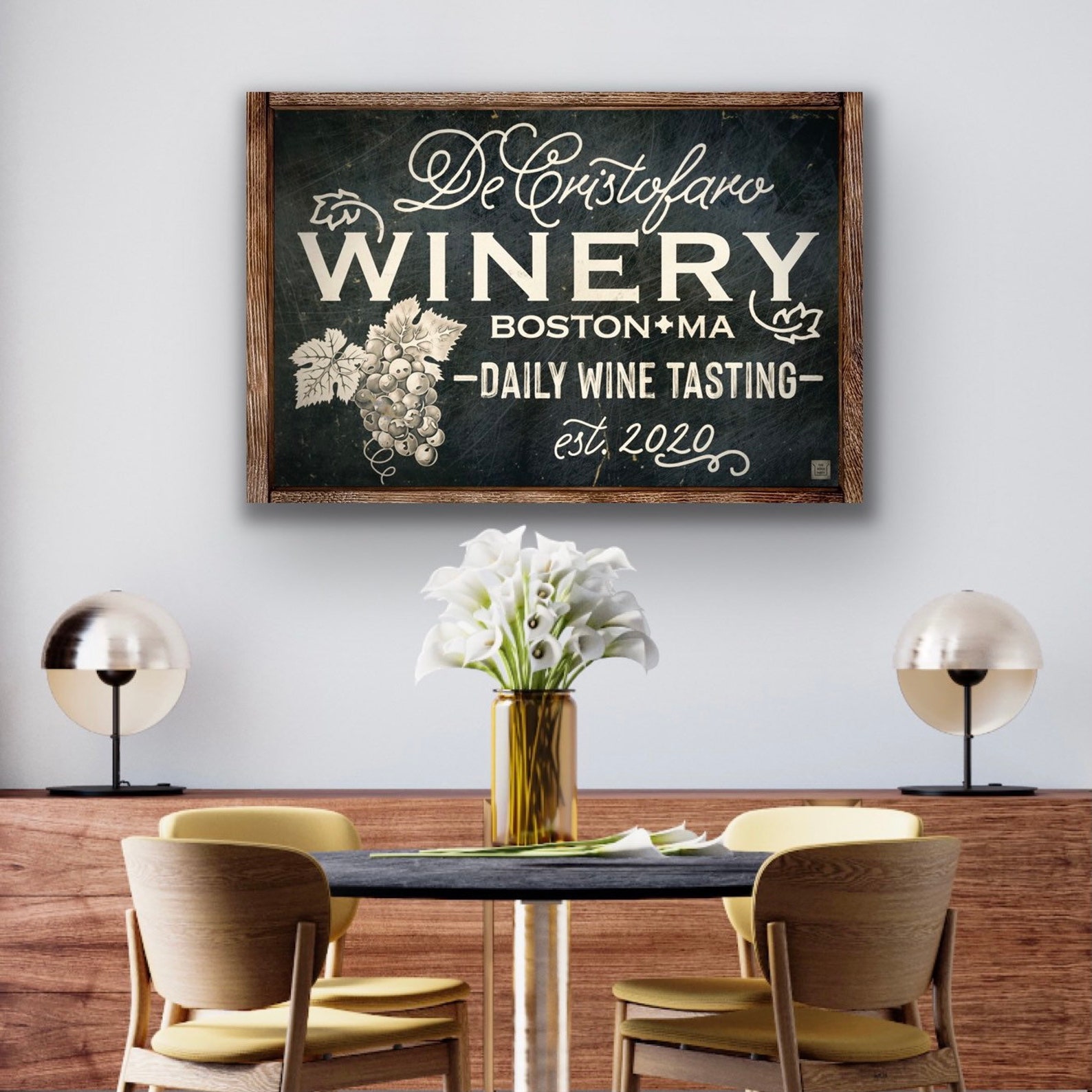Custom Wine Sign black Wine Bar Decor Winery Sign Last | Etsy