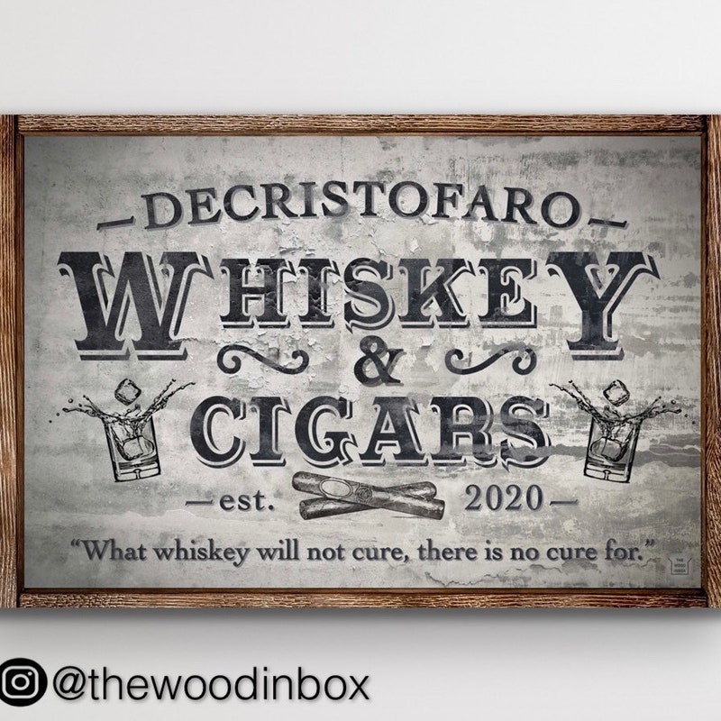 Whiskey Bar Sign - Etsy