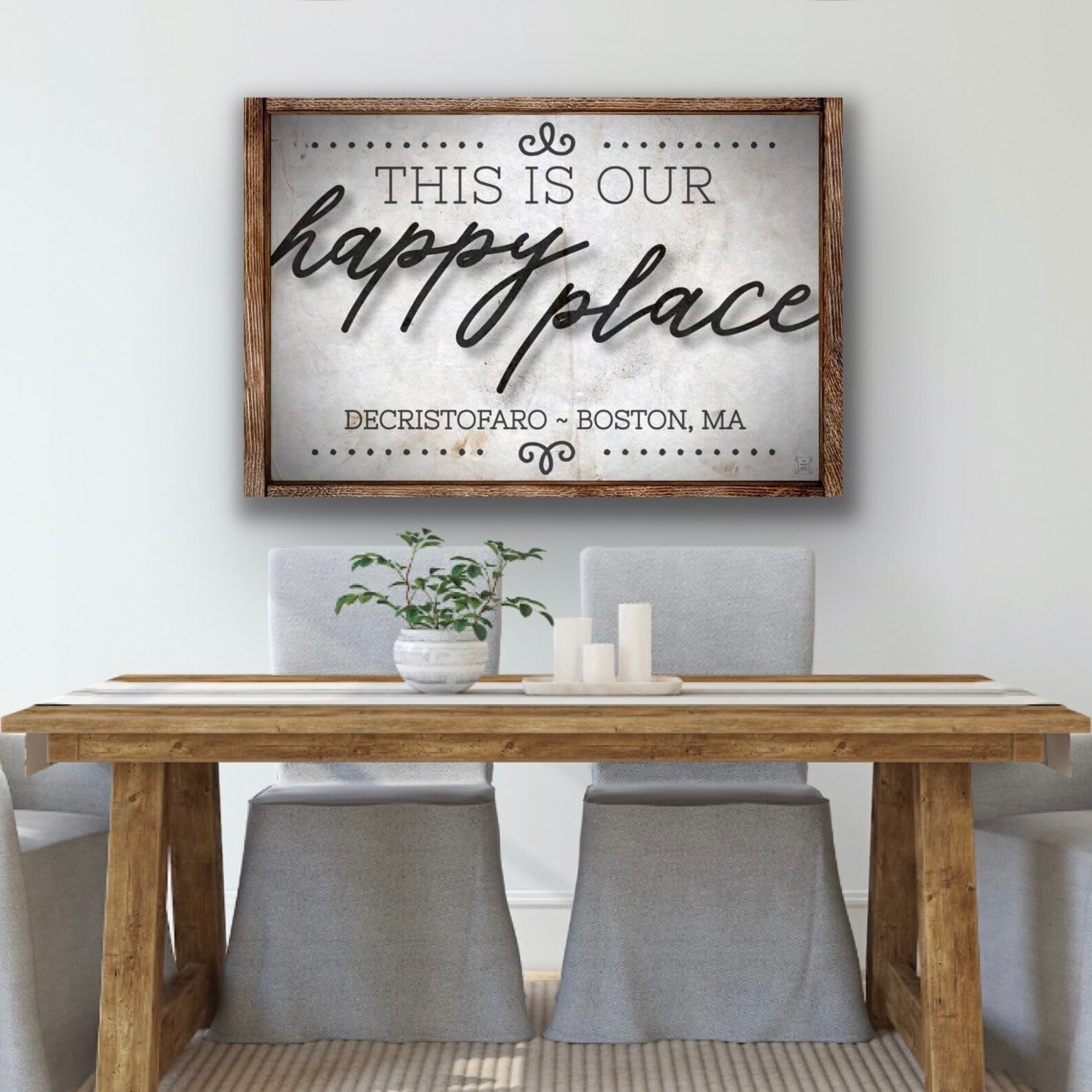 Custom This is Our Happy Place Sign Inspirational Entryway - Etsy
