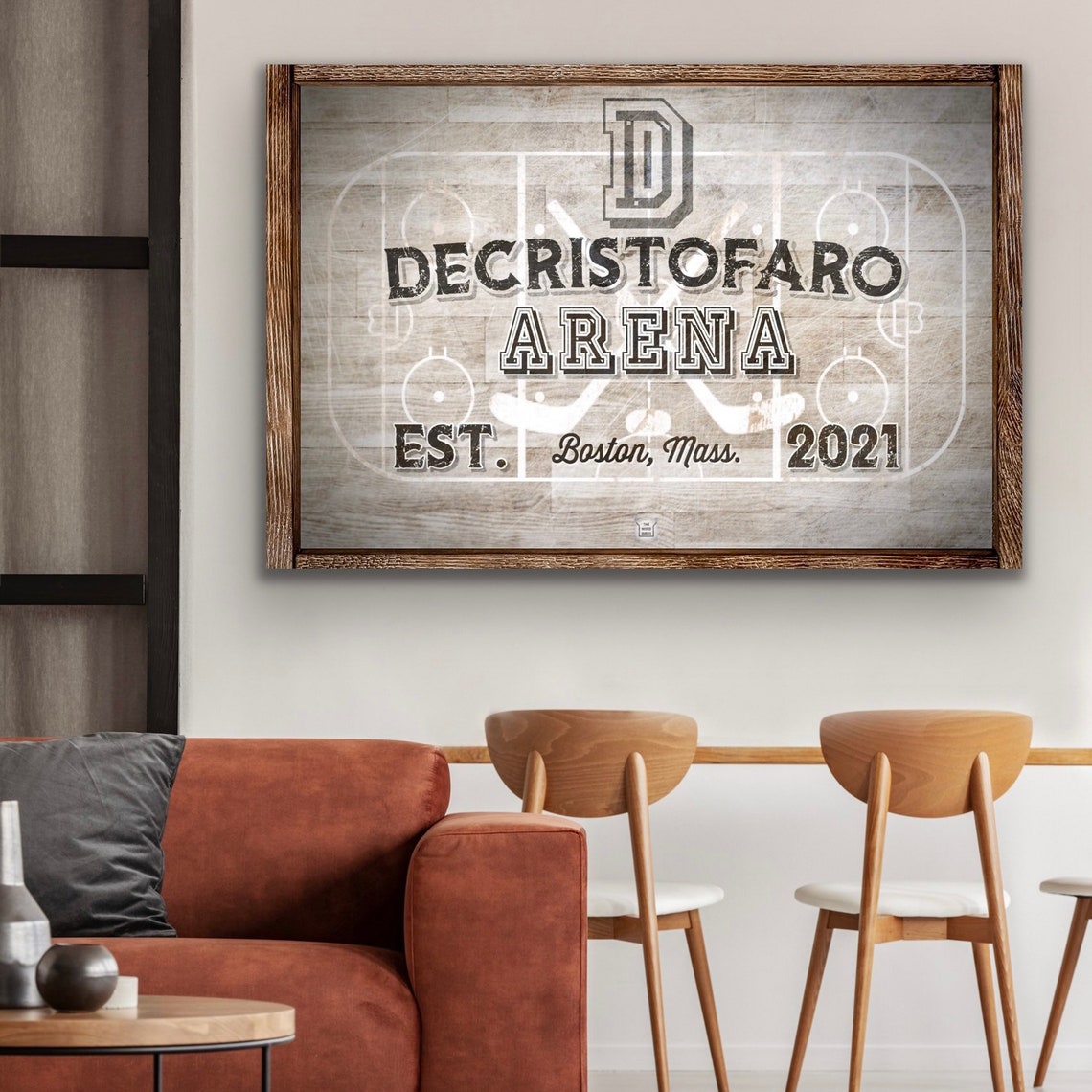 Personalized Hockey Arena Sign Game Room Man Cave Bar | Etsy
