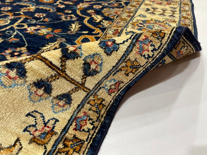 8x9.9 Ft Navy Blue Ziegler Chobi Area Rug Turkmen Authentic - Etsy