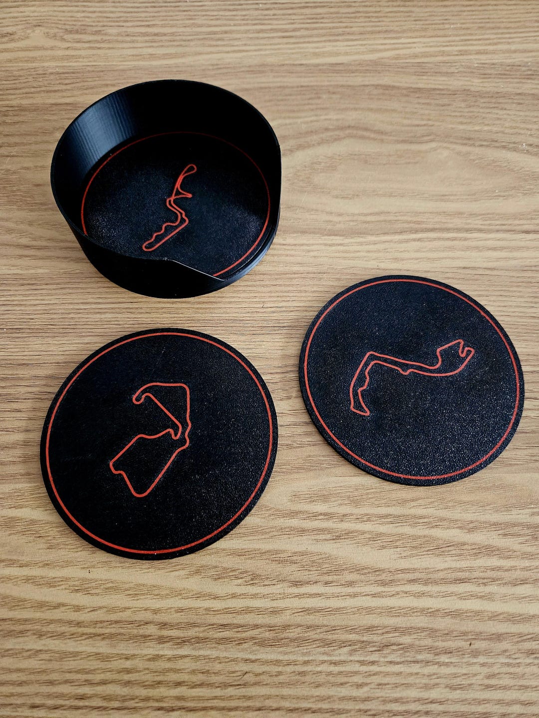 Set of 5 Round Racing Circuit Coasters - Etsy