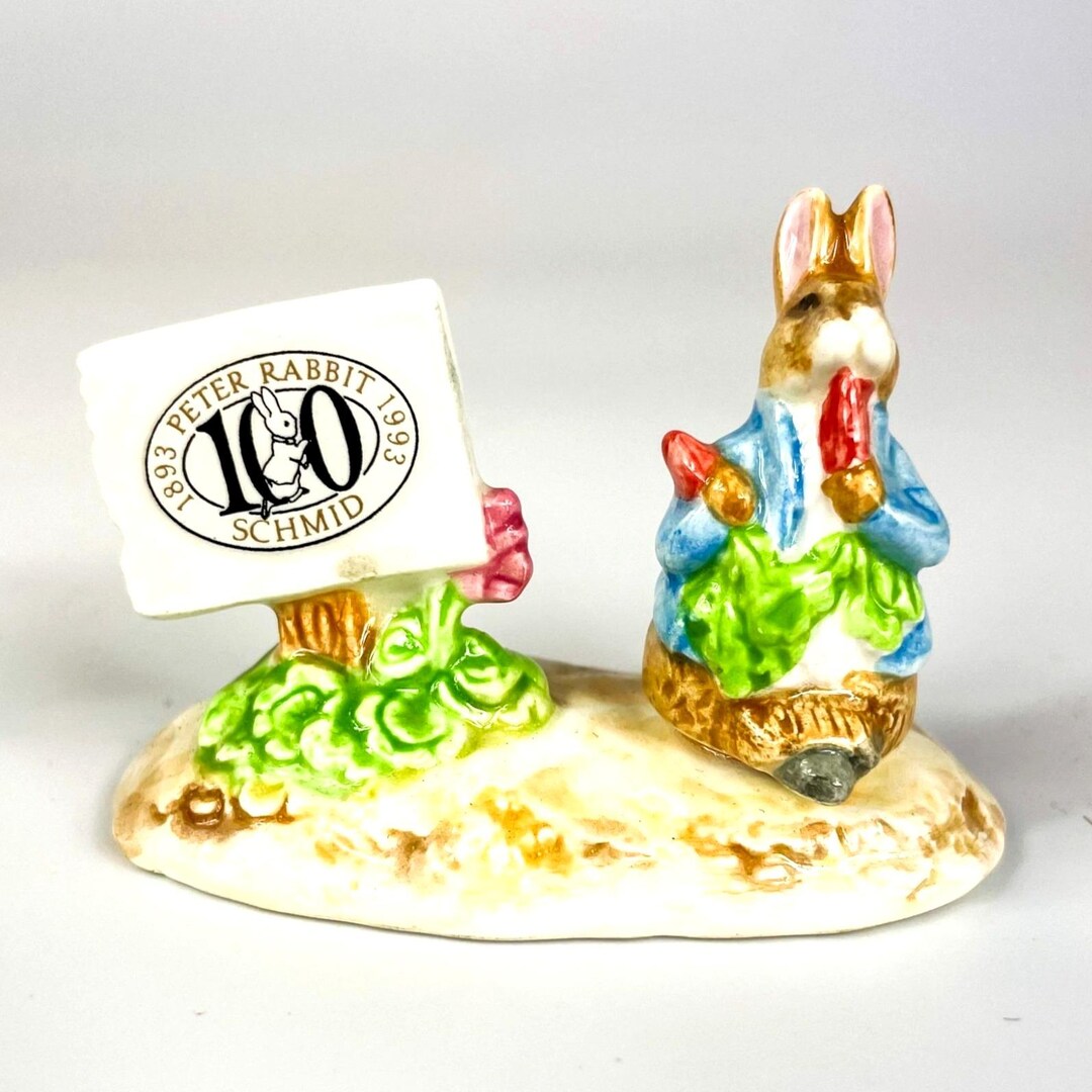 Schmid Peter Rabbit Figurine Plaque Collectible Decor 100 Anniversary ...