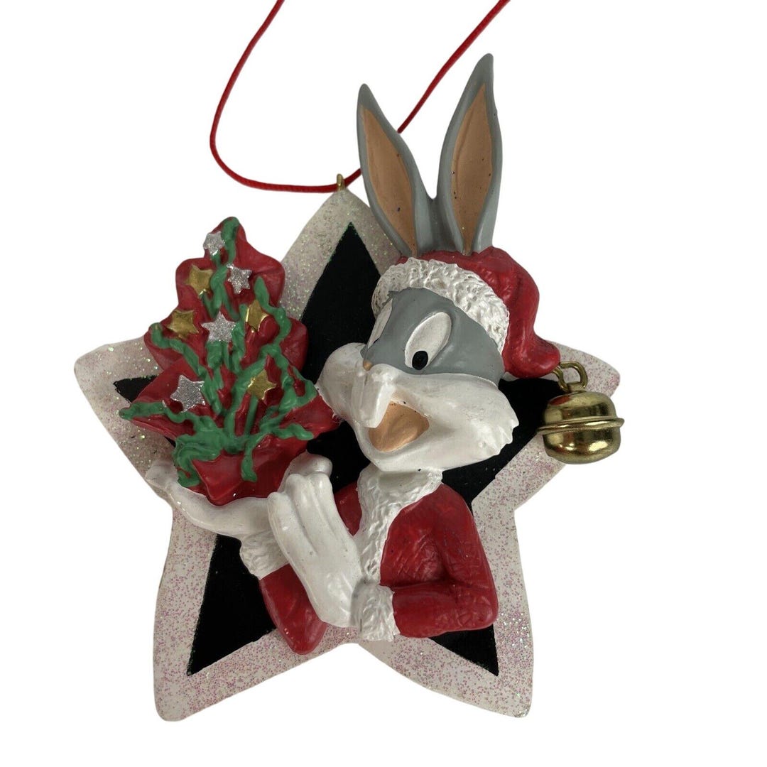 Kurt Adler Bugs Bunny Christmas Santa Star Ornament Looney Tunes 1996 ...