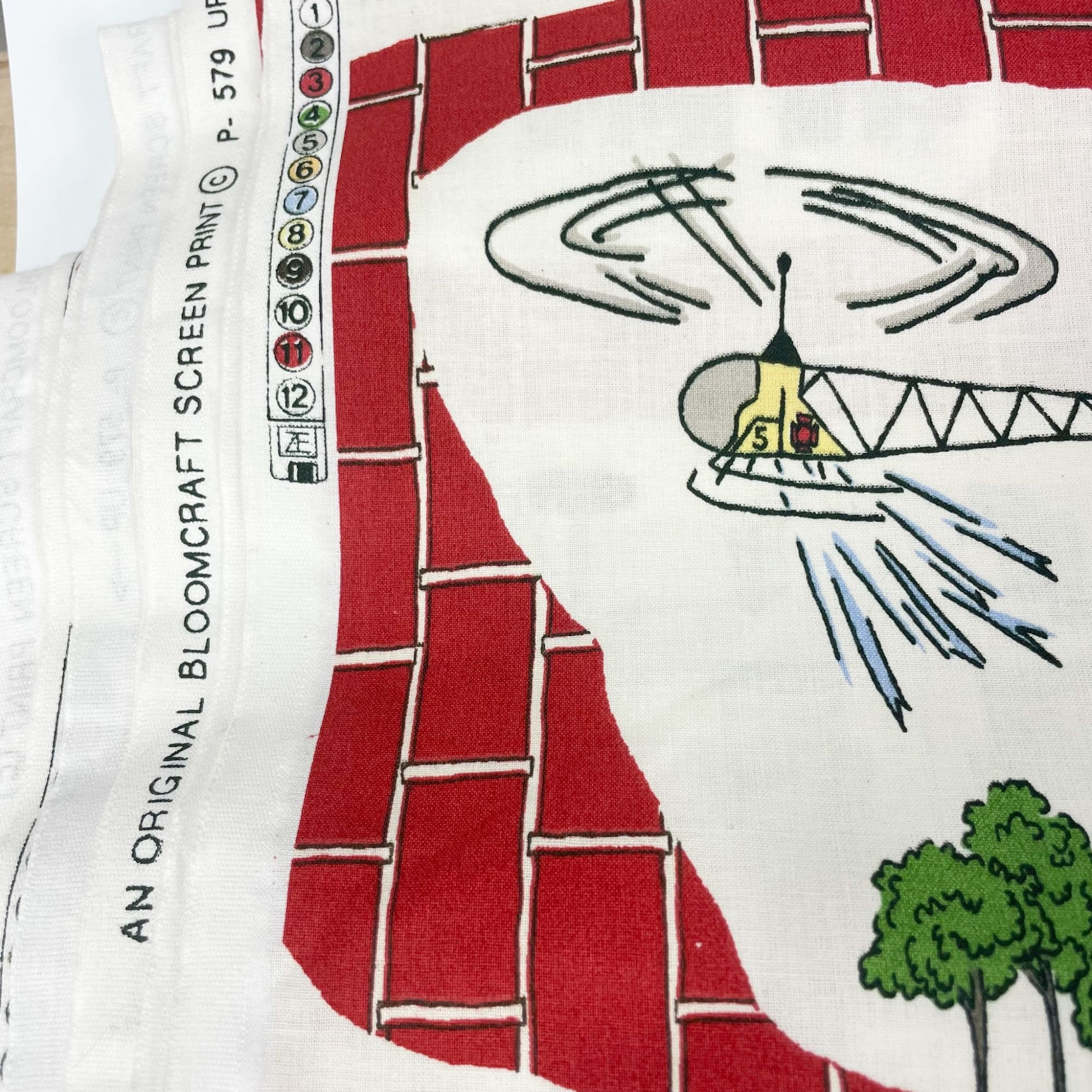 Original Bloomcraft Screen Print Cotton Fabric Firemen Rescue - Etsy