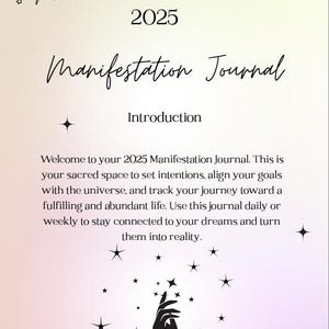 Printable 2025 Manifestation Journal - Daily Goal Setting & Intentions ...