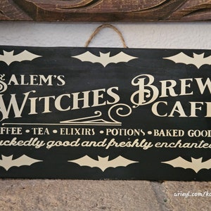 Witchy Wood Sign, Coffee Bar, Wall Decor, Front Door Sign, Witch Gift ...