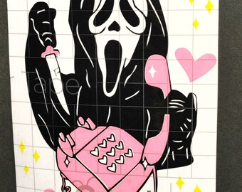 Ghost Face Stickers | Etsy