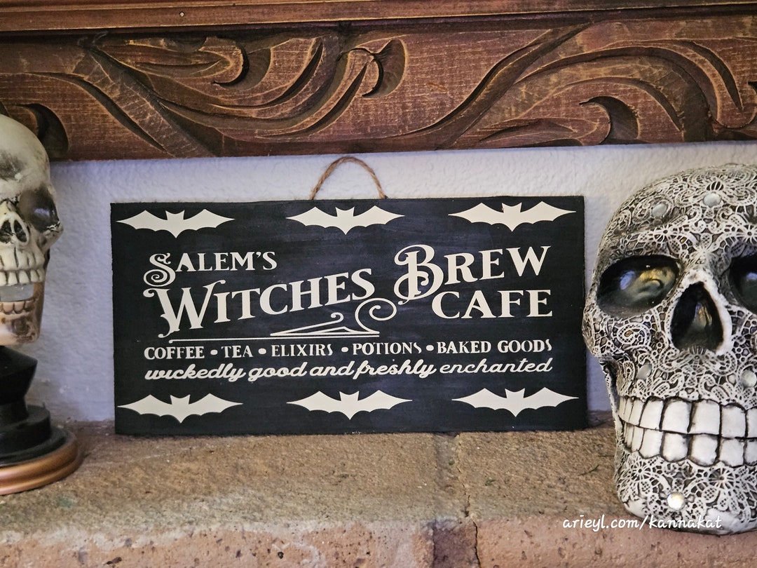 Witchy Wood Sign, Coffee Bar, Wall Decor, Front Door Sign, Witch Gift ...