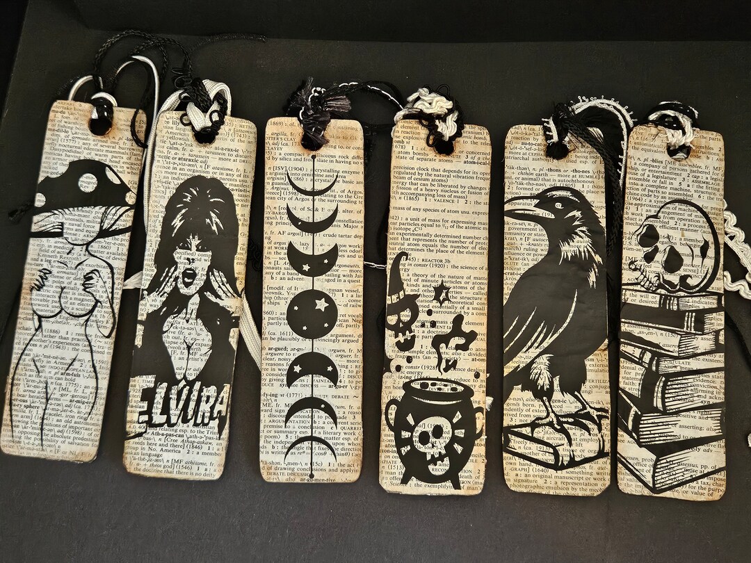 Horror Bookmarks, Witchy Bookmark, Coffin Bookmark, Elvira Bookmark ...