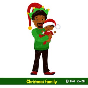 Christmas Family Clipart, Family African American, Christmas Clip Art ...