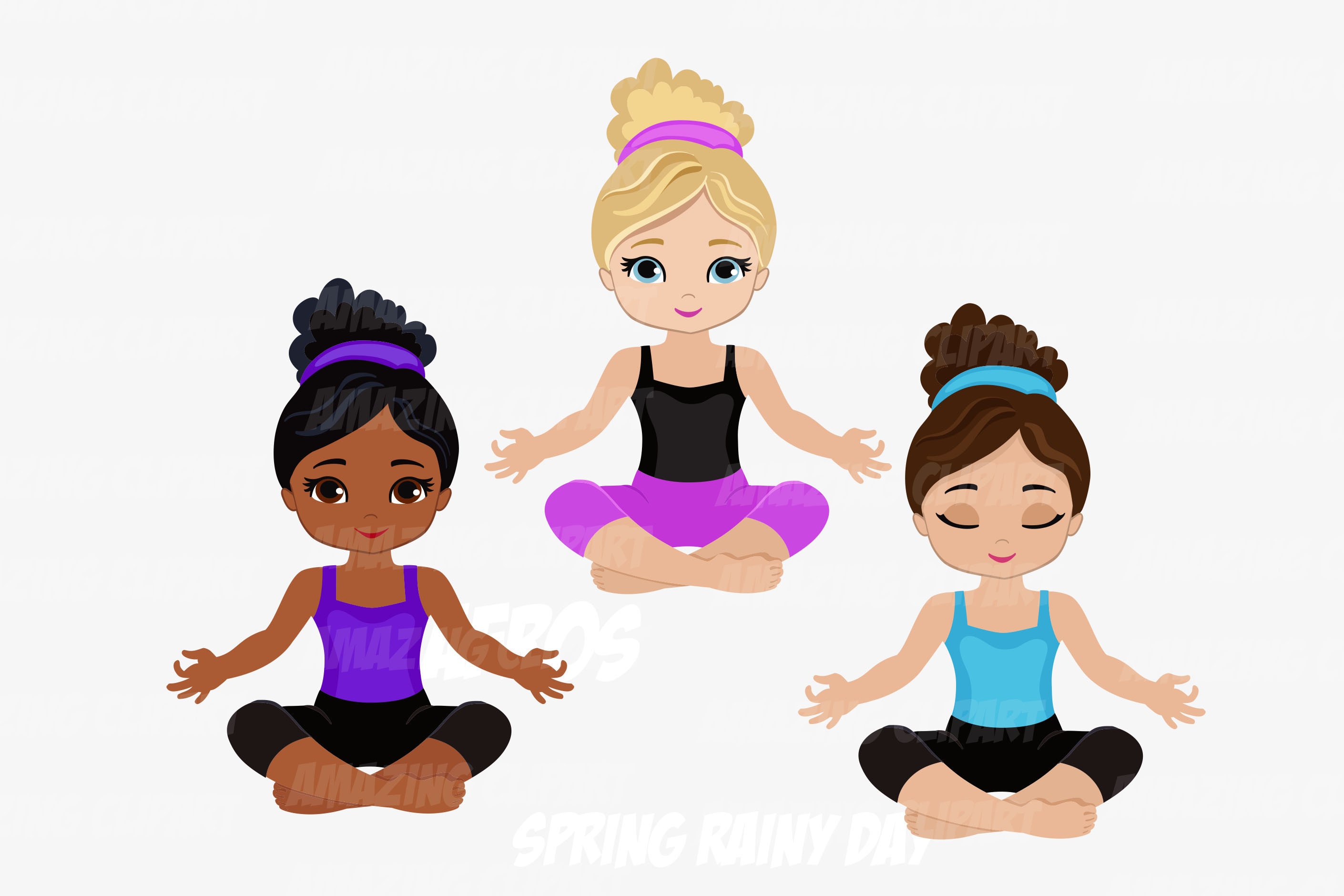 Yoga Clipart Meditation Spiritual Health. - Etsy