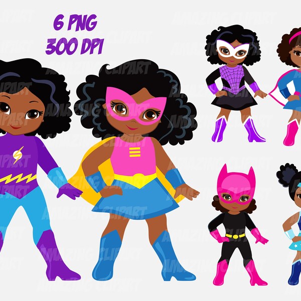 African American Superhero Girls - Etsy