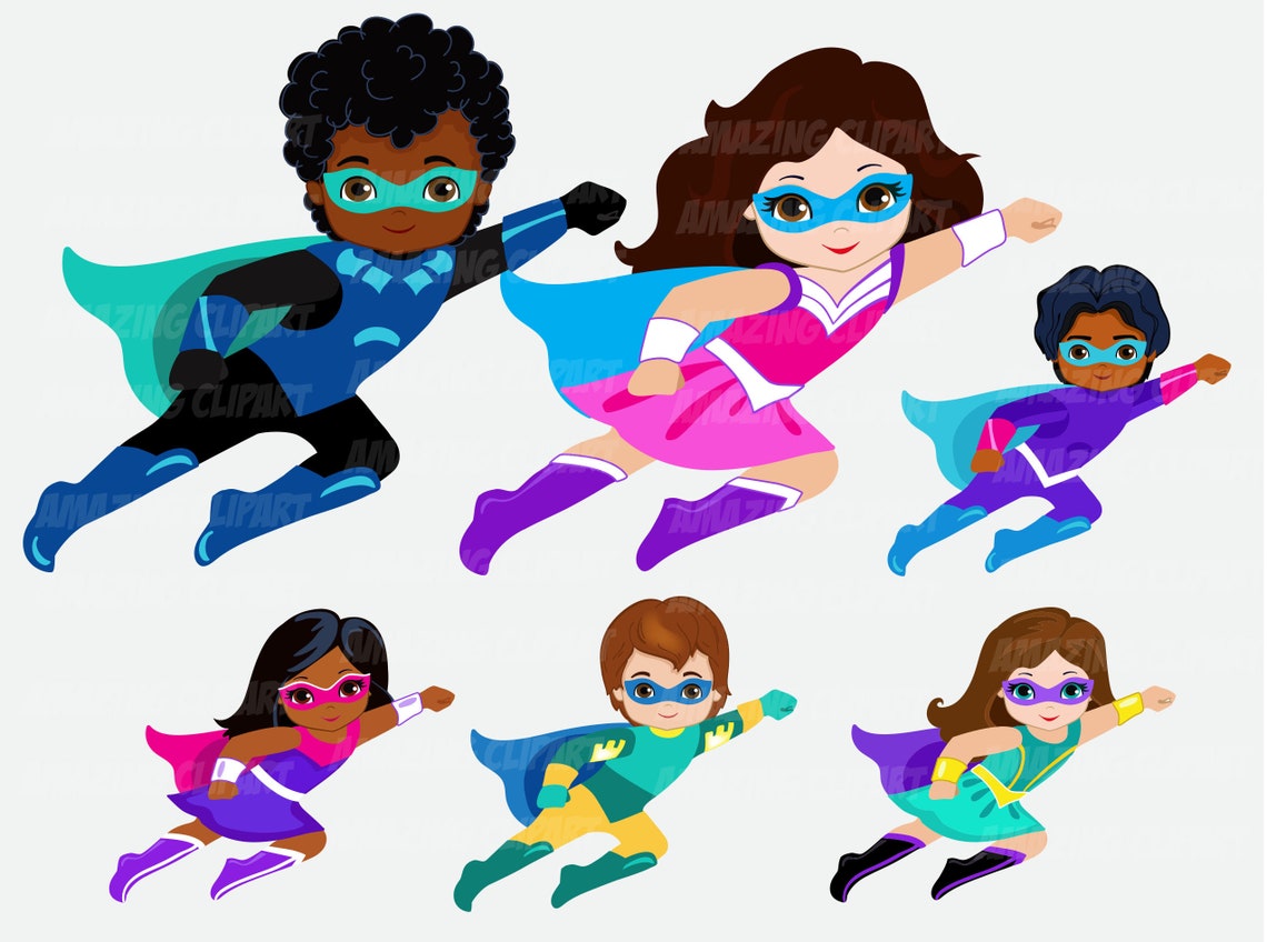 Superheroes Clipart Superhero Png Superhero Birthday - Etsy