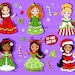 Christmas Princess Clipart - Etsy