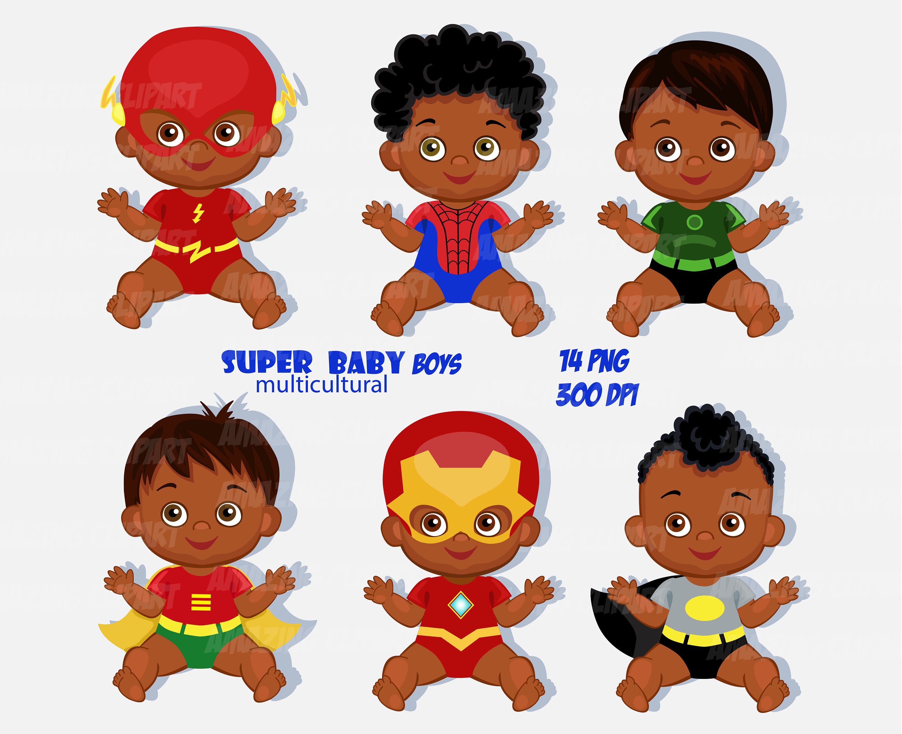 Baby Superheroes Clipart