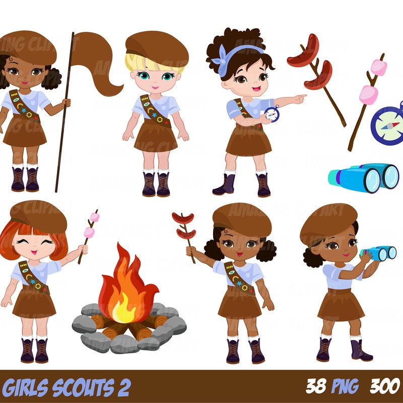 Girl Scouts Clip Art - Etsy