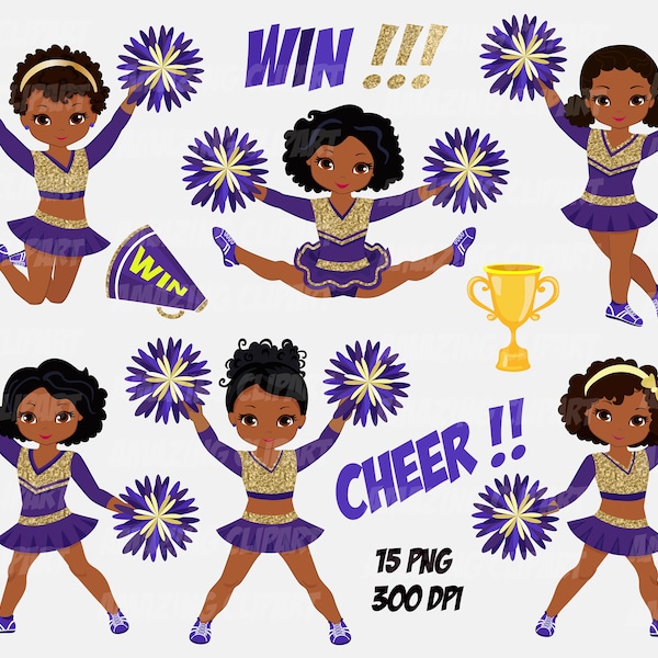 Cheerleader Clip Art - Etsy