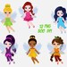 Fairies Digital Clipart Fairy Digital Clip Art. Cute Fairies - Etsy