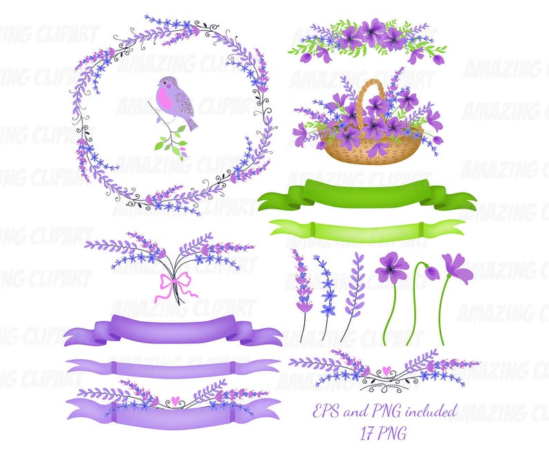 Floral Wreaths Clipart Floral Frame Clipart Floral Border | Etsy