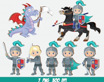 Princess and Knight Clip Art - Etsy