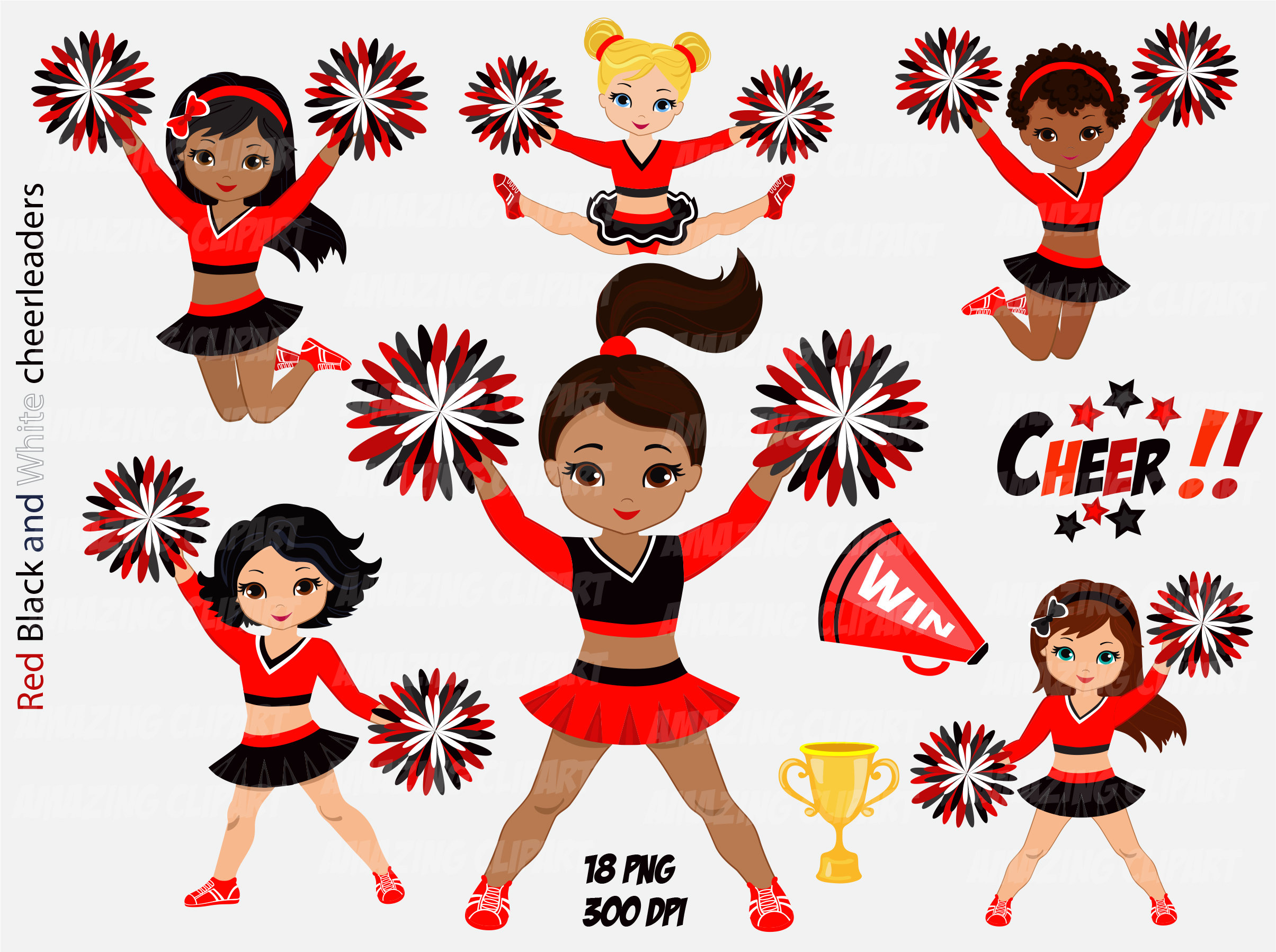 Red Cheer Clipart
