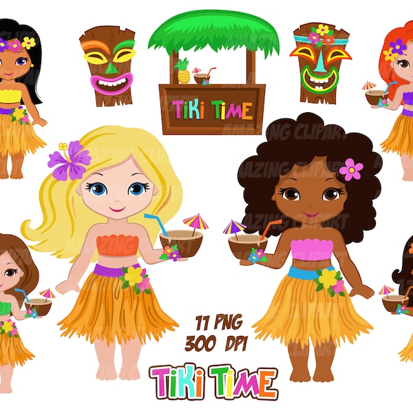 Luau Clipart - Etsy