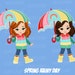 Rainy Day Girls Clipart, Cute Girls Rainbow, Fashion Girls Clipart ...