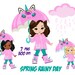 Rainy Day Girls Clipart, Cute Girls Rainbow, Fashion Girls Clipart ...