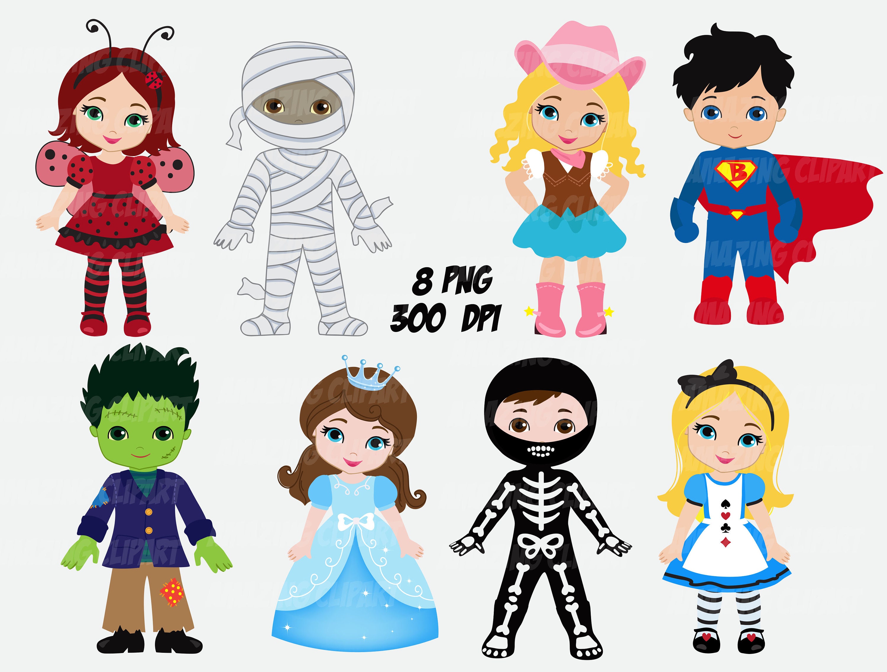 Cute Halloween Costume Clip Art