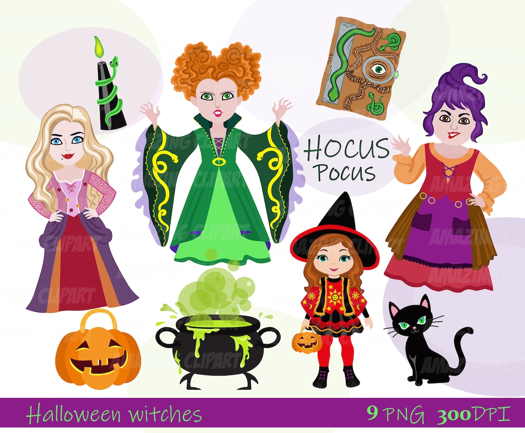 Imágenes prediseñadas de Hocus Pocus, descarga digital, imágenes ...
