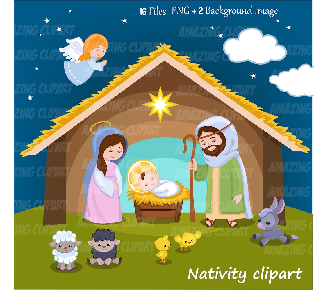 Nativity Clipart Christmas Clipart - Etsy