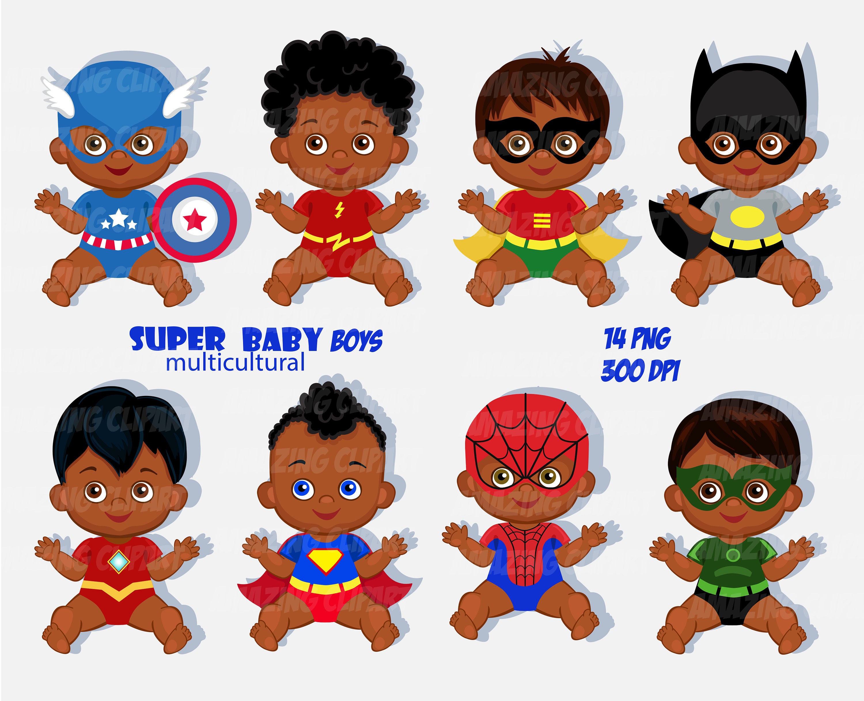 Baby Superhero Clipart