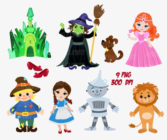 Wizard of Oz Clipart Storybook Graphics. Kids Story Clip Art | Etsy