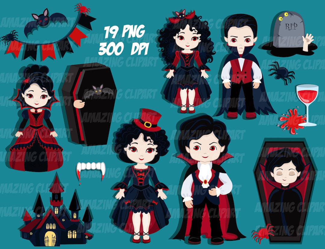 Girl Vampires Clipart