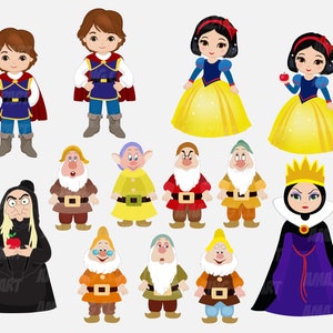 Princess Digital Clipart, Princess Clipart, Snow White Clipart, Cute ...