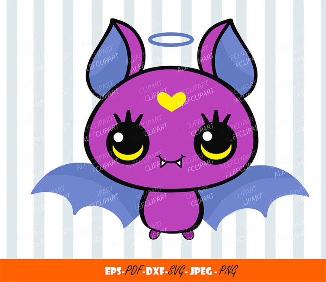 Bat Halloween SVG, Bat Angel Svg, Halloween Svg, Cute Bat Clipart ...