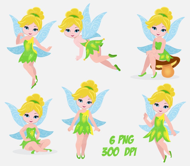 Wonderland Fairy Clipart. Tinkerbell . Fairy Princess - Etsy