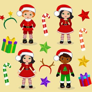 Christmas Kids / Children - Digital Clipart, Christmas Clipart - Etsy