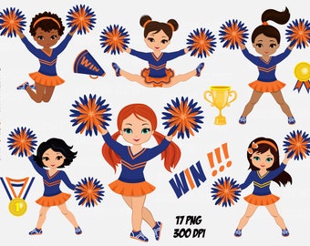 Orange Megaphone Football Watercolor Clipart Clemson Digital Download ...