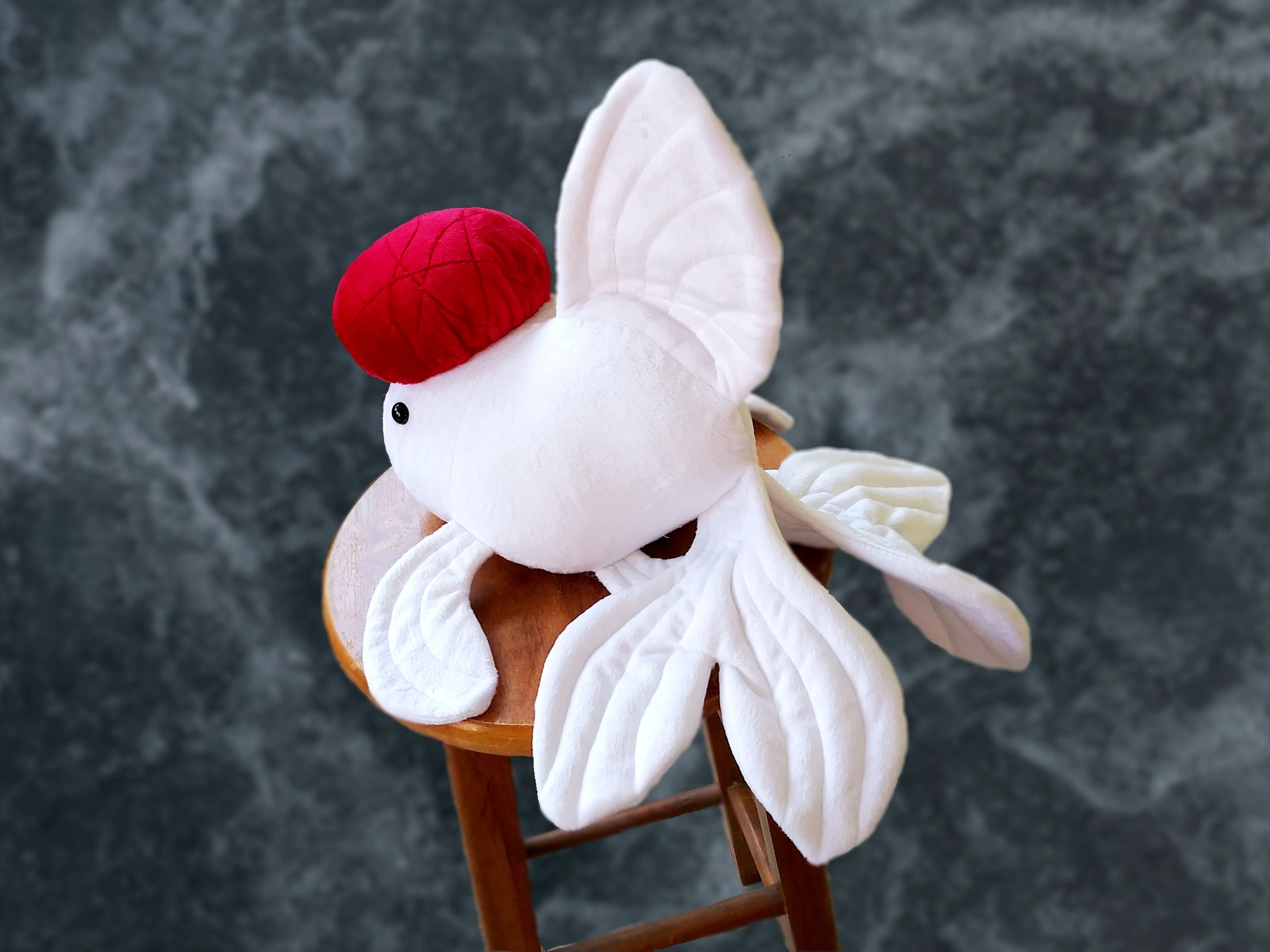 Medium Plush Red Cap Oranda Goldfish Toy Fish Animal - Etsy