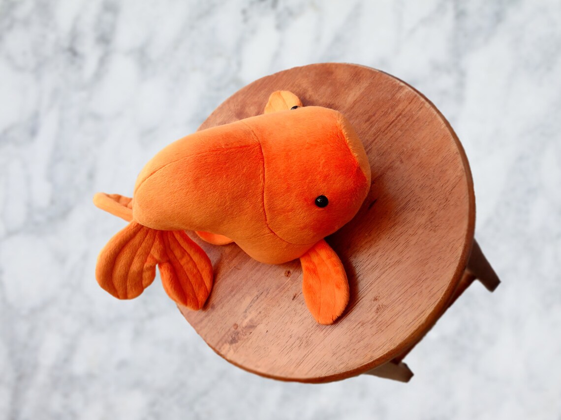Small Plush Orange Ranchu Goldfish Plush Animal - Etsy