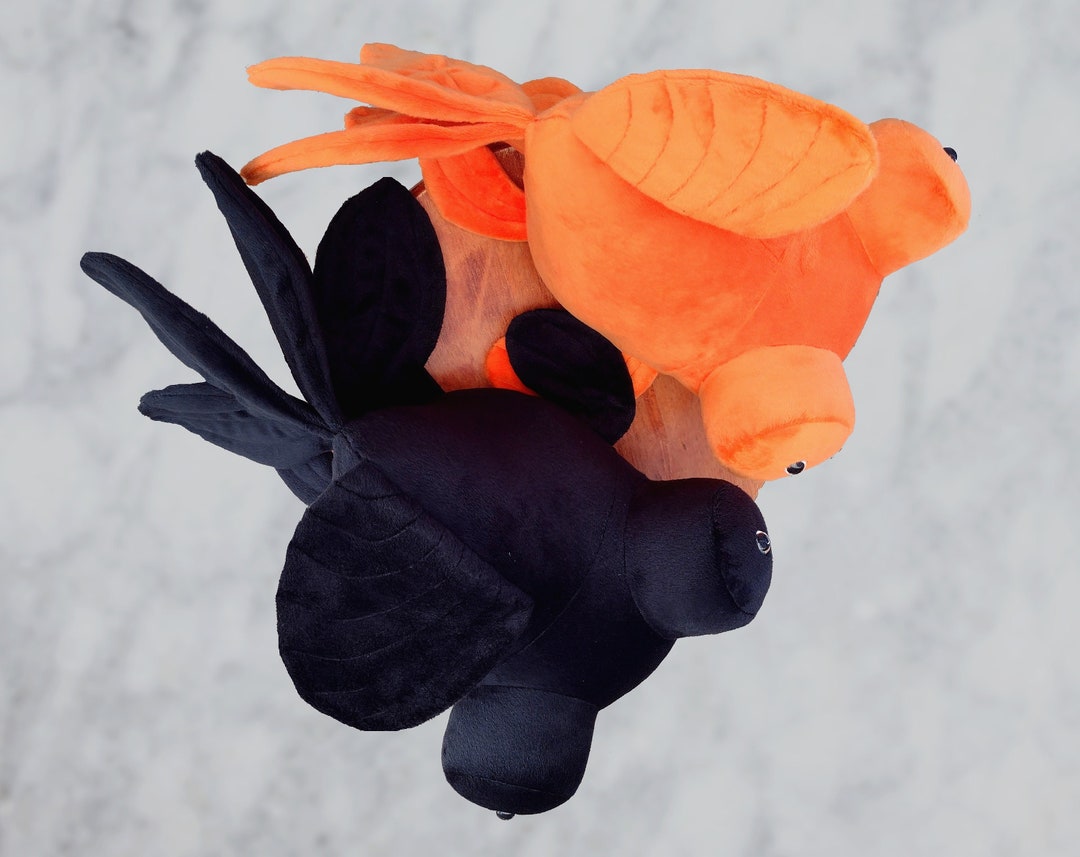Two Telescope Eye Plush Goldfish: One Blackmoor Goldfish and - Etsy