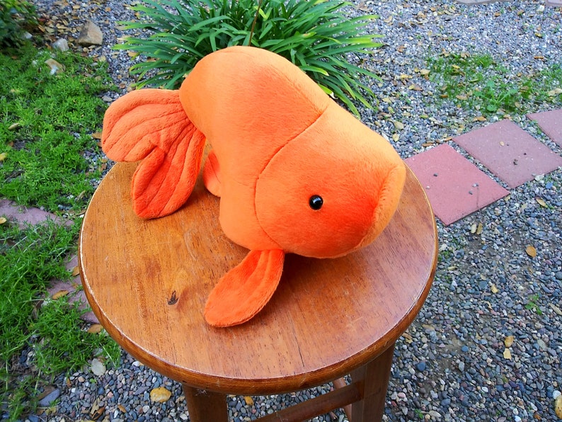 Small Plush Orange Ranchu Goldfish Plush Animal - Etsy