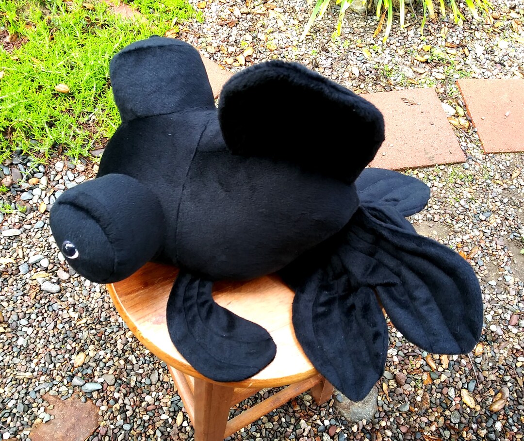 Medium Black Moor Plush Goldfish Plush Toy Fish - Etsy