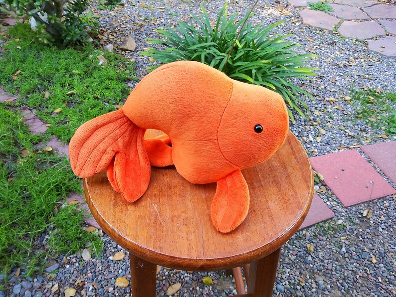 Small Plush Orange Ranchu Goldfish Plush Animal - Etsy