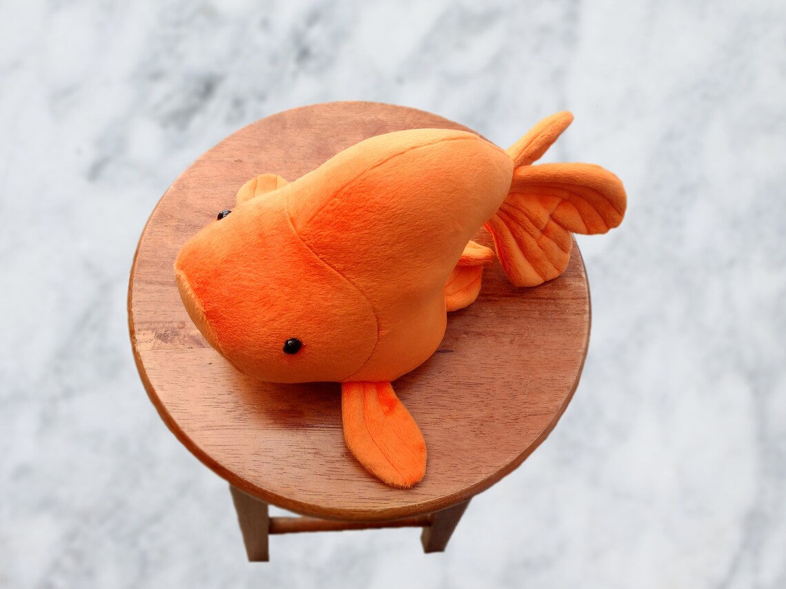 Small Plush Orange Ranchu Goldfish Plush Animal - Etsy