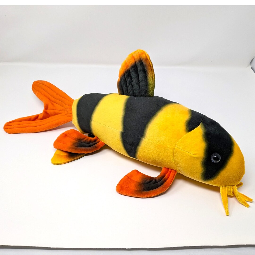 Plush Dark Yellow Clown Loach Plush Fish Animal - Etsy