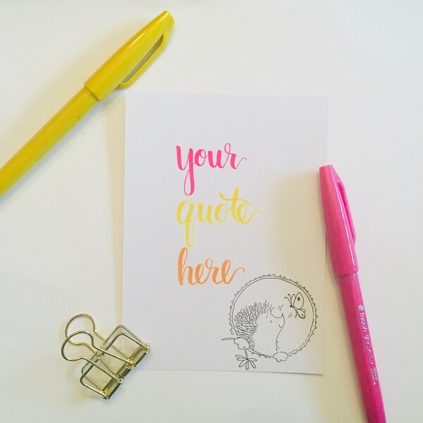 Hand Lettered Card - Etsy